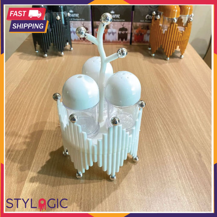 Crown Salt Pepper & Tooth Pick Set | Daraz.pk