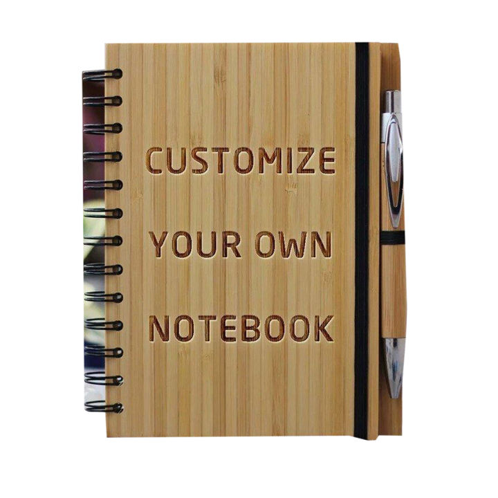 Customized Name & Picture Engraved Wooden Diary with Wooden Pen ...