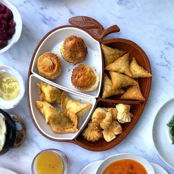 Apple Shaped Iftar Tray, 4 Compartment Food Plate | Daraz.pk