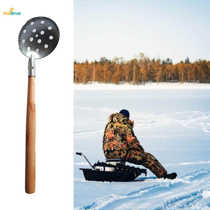 Ice Fishing Skimmer with Long Handle Portable Big Hole Ice | Daraz.pk