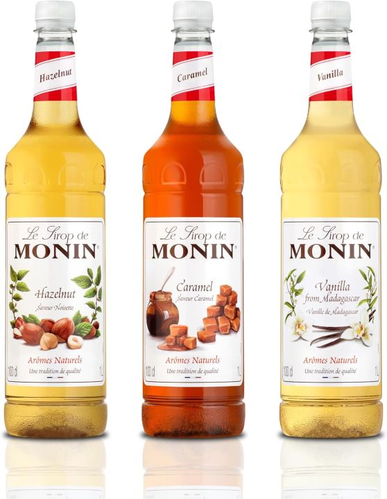 Monin Premium Flavored Syrup In Glass Bottle | 1L Monin Syrup Bottles ...