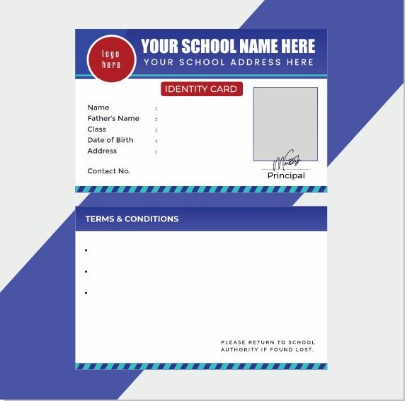 Student ID Card, Student Card, Editable School ID, Homeschool Teacher ...