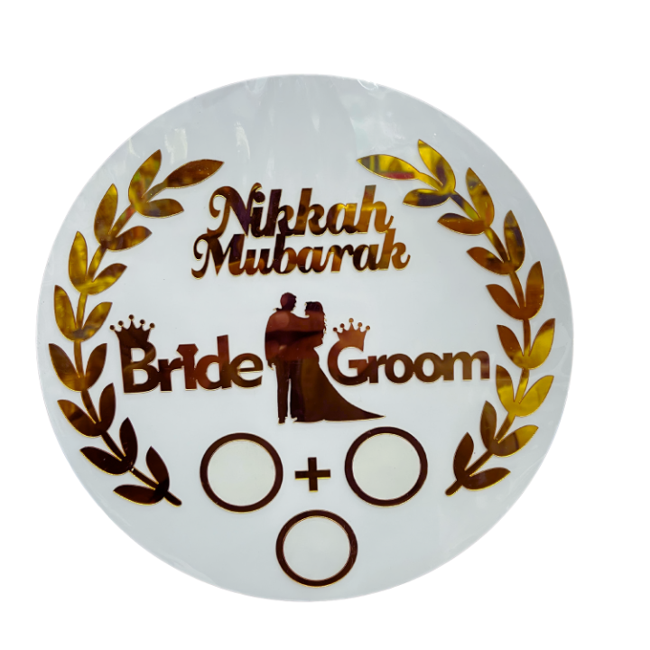 Nikkah Thumb Board & Decoration Accessories | Round Sqaure Heart Shape ...
