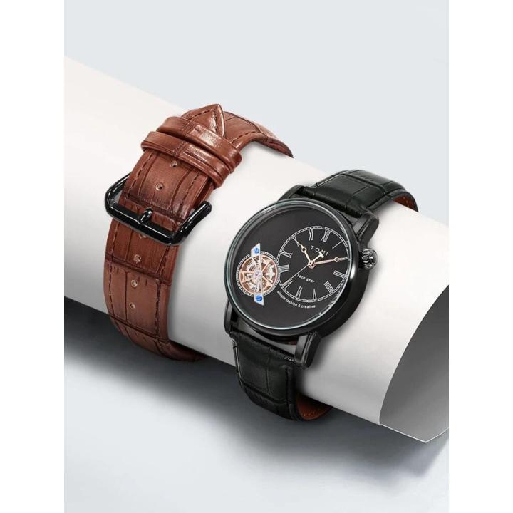 TOMI T103 Face Gear Luxury Dual Strap Watch For Men Double Strap Watch | Daraz.pk