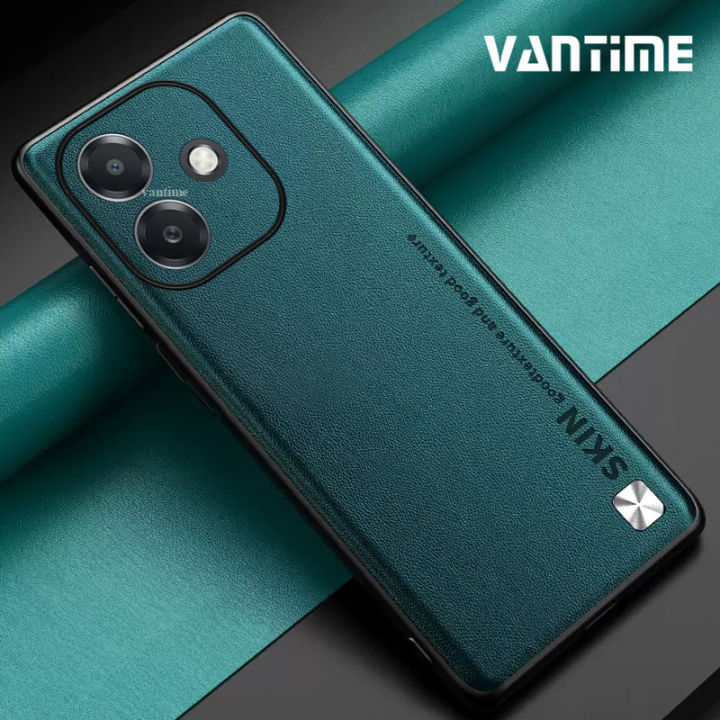 Vantime for OPPO A3 A3x 4G 5G Case Synthetic Leather Slim Matte Hard ...