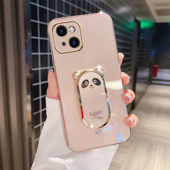 Suitable for Samsung S24U phone case electroplating bear bracket ...