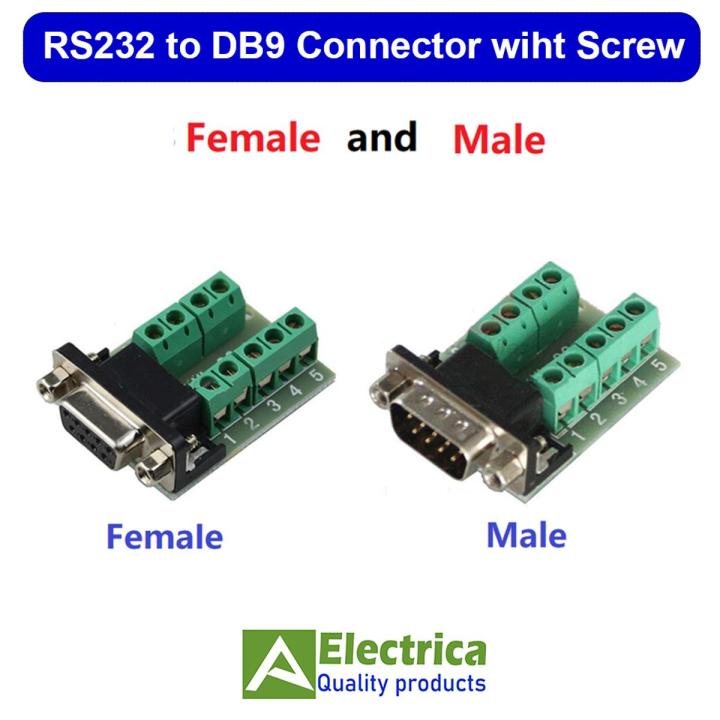 Male Female RS232 Serial Port to DB9 Adapter Terminal Connectro Module ...