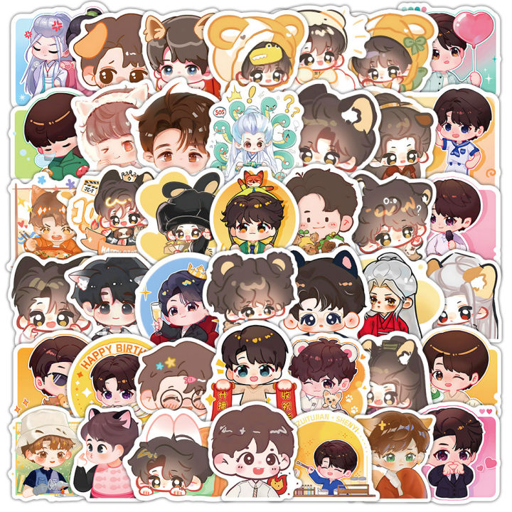 60 cute Q version Tan Jianci cartoon stickers decoration suitcase ...