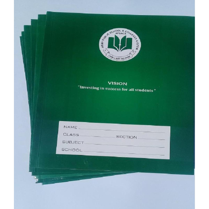 Set of 6 pcs All Note Book Copy-A4 Size-APS Copy Army Public Schools ...