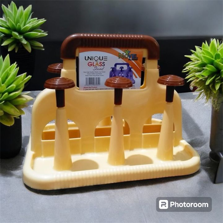 Glass Holder Stand for Kitchen Coffee Cup Holder Tea, Chai Cup Stand 6 ...