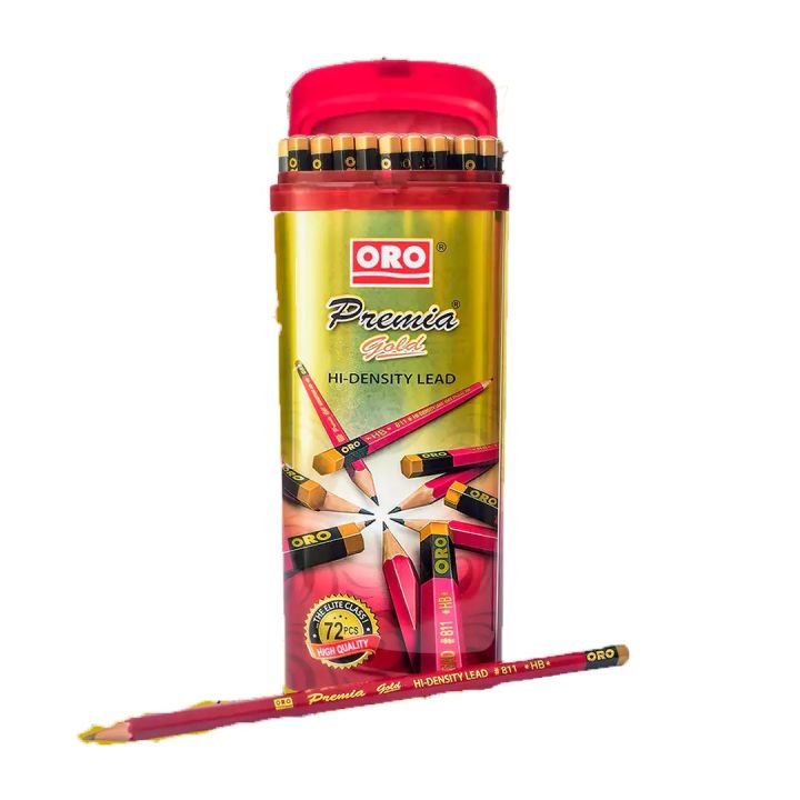 Oro Premia Gold HB Lead Pencil Jar of 72,ORO Lead Pencils