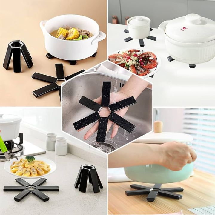 ASM Silicone Heat Insulation Folding Trivet Mat, Heat Insulation Pad ...