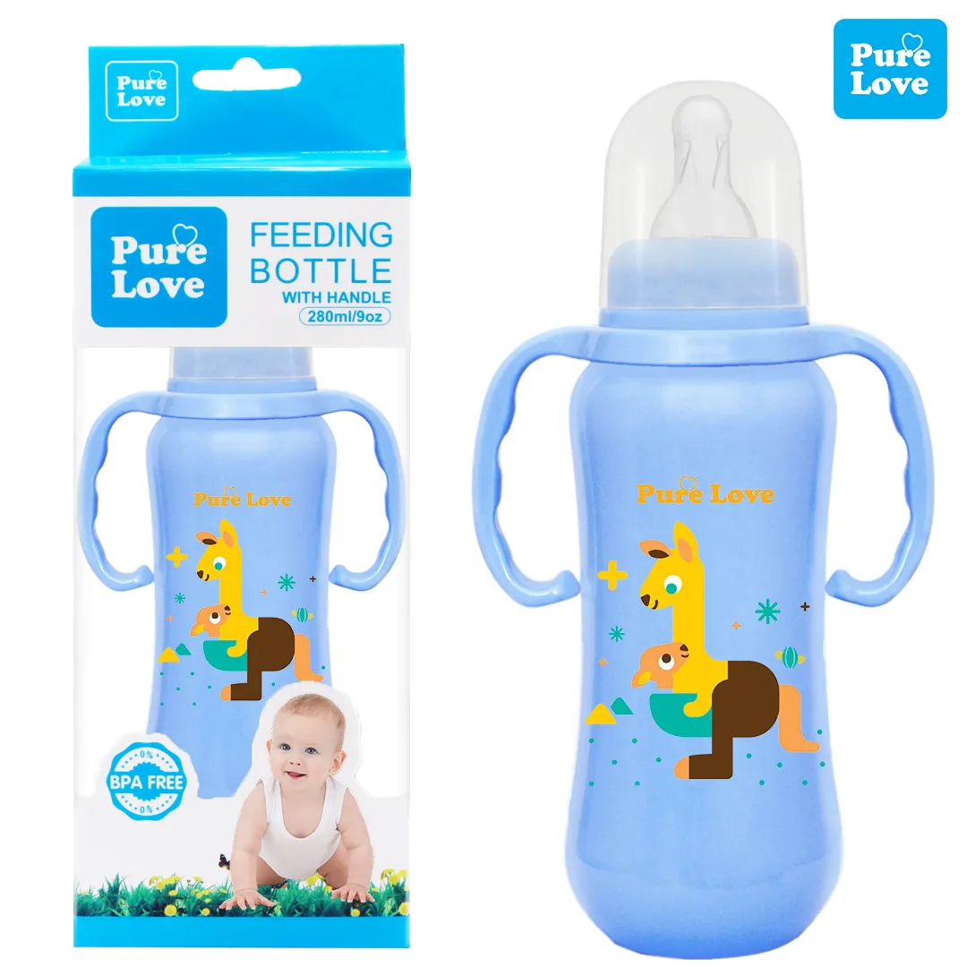 Pure Love Baby Feeding Feeder Bottle Coloured 280ml/9oz | Daraz.pk