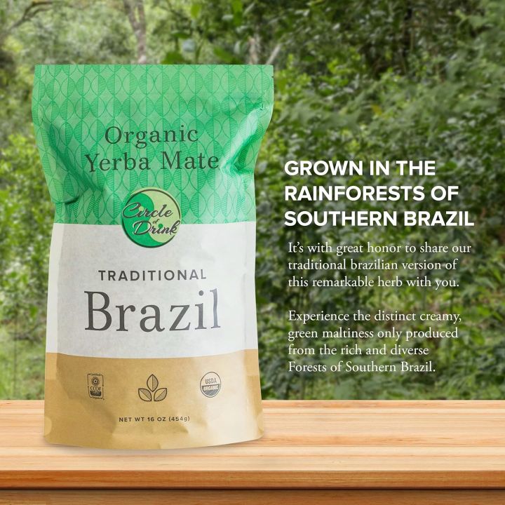 Brazil Traditional Yerba Mate Tea - 100% Certified Organic - Rainforest ...