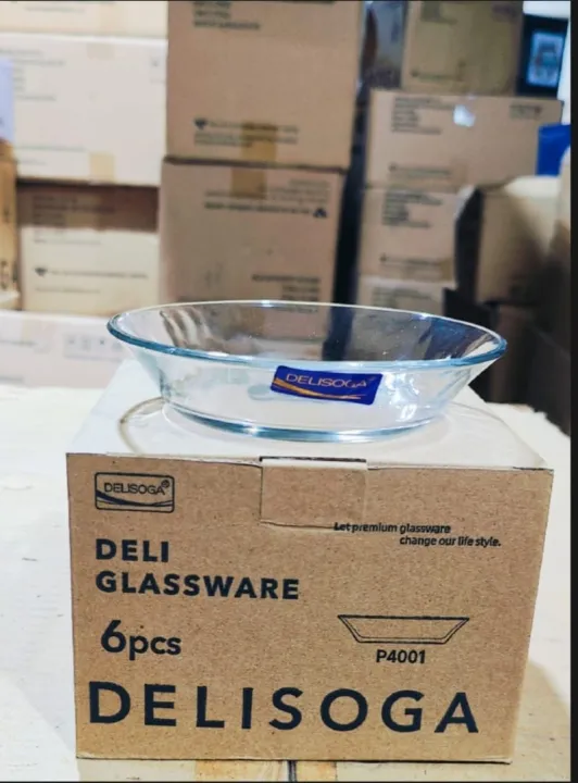 delisoga Glassware 4.5 inch Plates Peking of 6 Pcs Set Plates | Daraz.pk