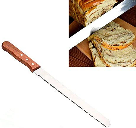 12 inch Stainless Steel Serrated Bread Knife - Bread Cutting Knife ...
