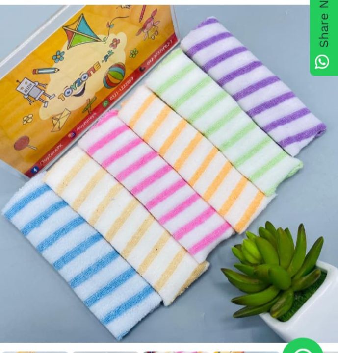 Baby Soft Face Mini Towels pack of 6 Napkin Rumal- Baby Towel- Bath ...