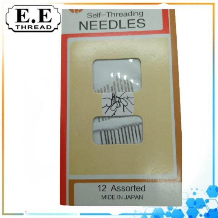 E.E THREAD - Self-Threading Needles - 12 Assorted - Made in Japan | Daraz.pk