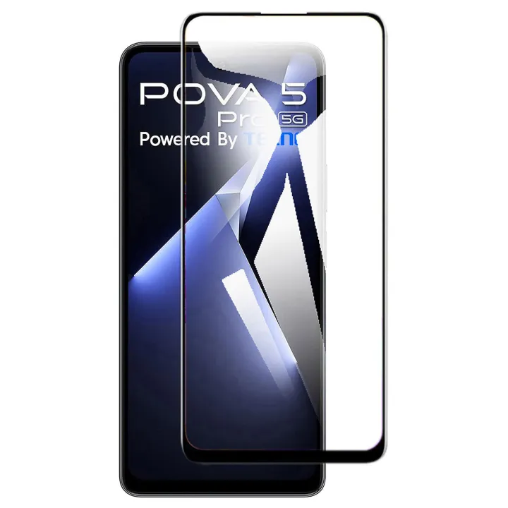 Tecno Pova 5 Pro 9D Full Glue Edge-to-Edge Coverage Screen Protector ...