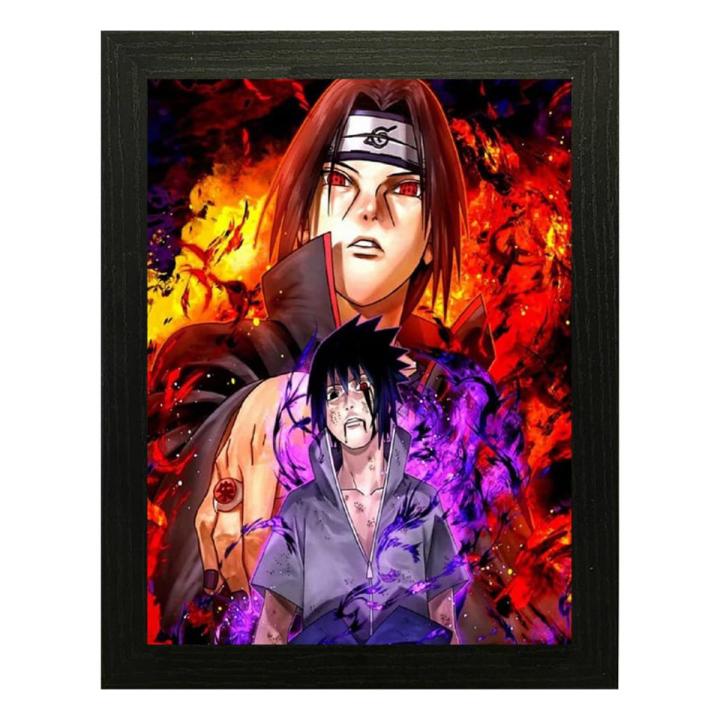 Naruto Anime Poster Frame, Framed Anime Itachi & Sasuke Posters ...