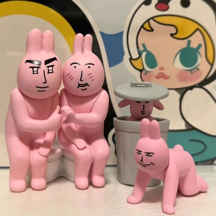 Exquisite Funny My Friend Rabbit Action Figure Collection Statue Pink ...