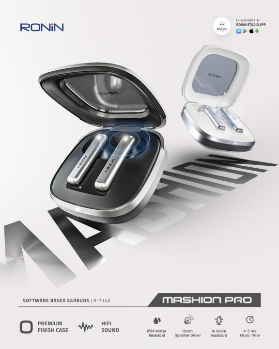 RONIN R-7140 Mashion Pro Software-Based Earbuds – Personalized Sound ...