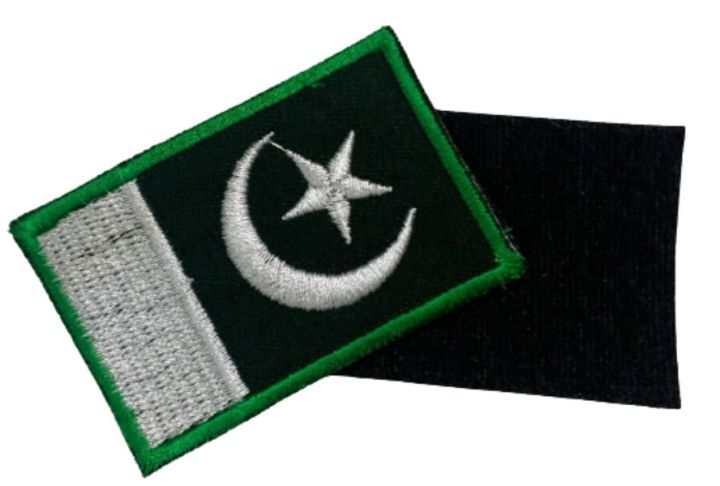 10 Pcs Highest Quality Pakistan Flag Patch Embroidered with Velcro Flag ...