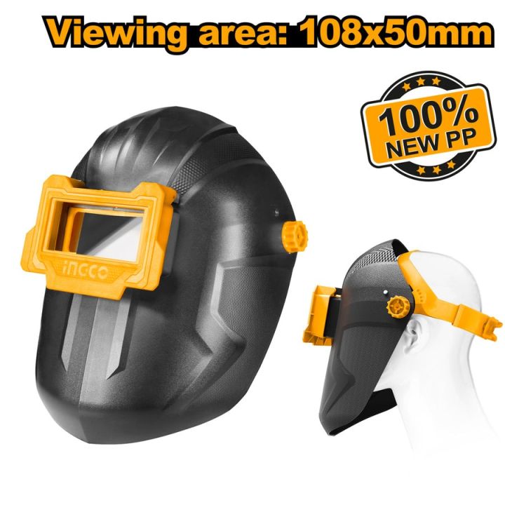 INGCO WM101 Welding Mask | Movable Type Glass | 108x50mm View | Clear ...