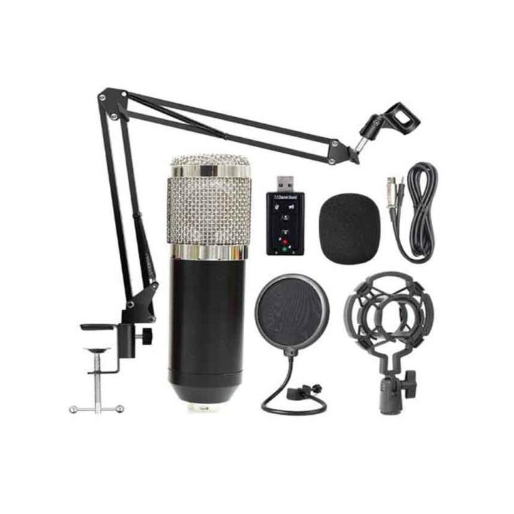 BM800 Professional Suspension Microphone Kit Studio Live Stream Broadcasting Recording Condenser ...