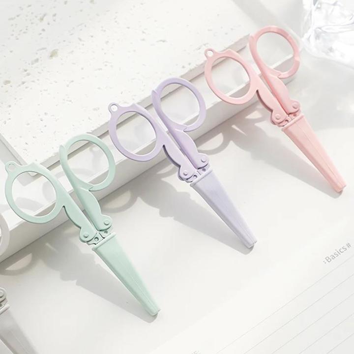Sunfloweio Kawaii Folding Scissors with Protective Cover DIY Paper ...