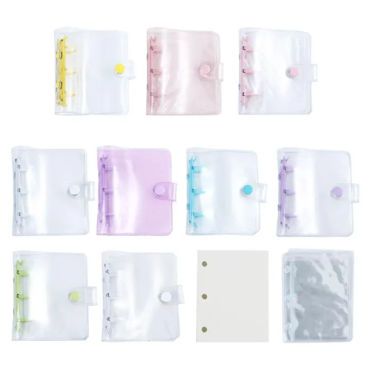 PVC Portable Handbook Transparent Notebook Pages Loose-Leaf Binder ...