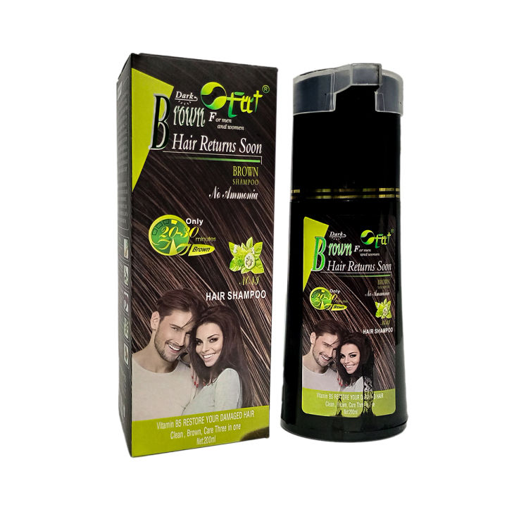Dark Brown Hair Color dye Shampoo Only 5min Brown Hair Returns Soon 200 ...