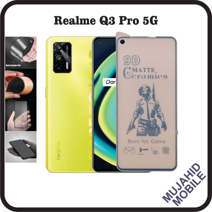 Realme_Q3 Pro 5G Matte Ceramic Flexible Unbreakable Front Film Gorilla Protector Matt Finish 9H ...