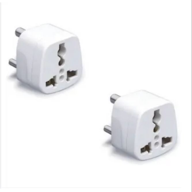 2 Pcs Mobile charger Shoe Multi Three to Two Pin Shoe Converter Adapter ...