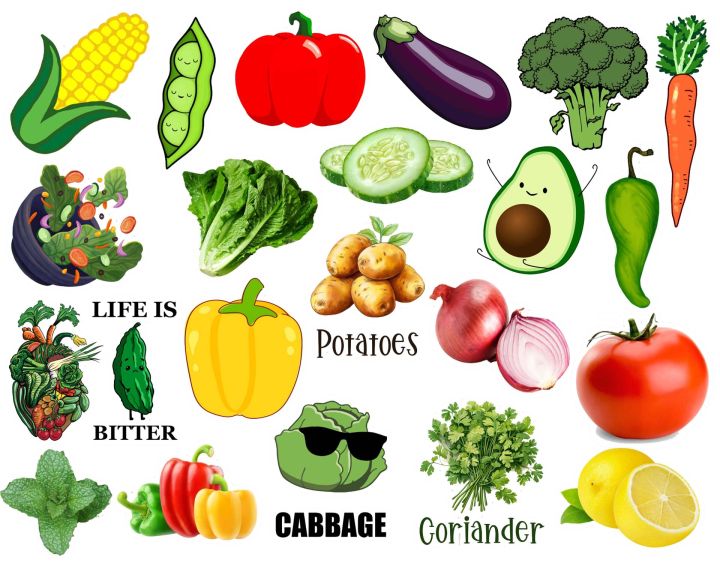 Vegetable stickers,