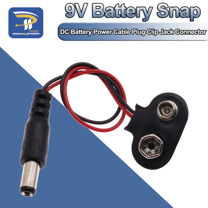 1/5/10pcs 9V DC Battery Power Cable Plug Clip Barrel Jack Connector for ...