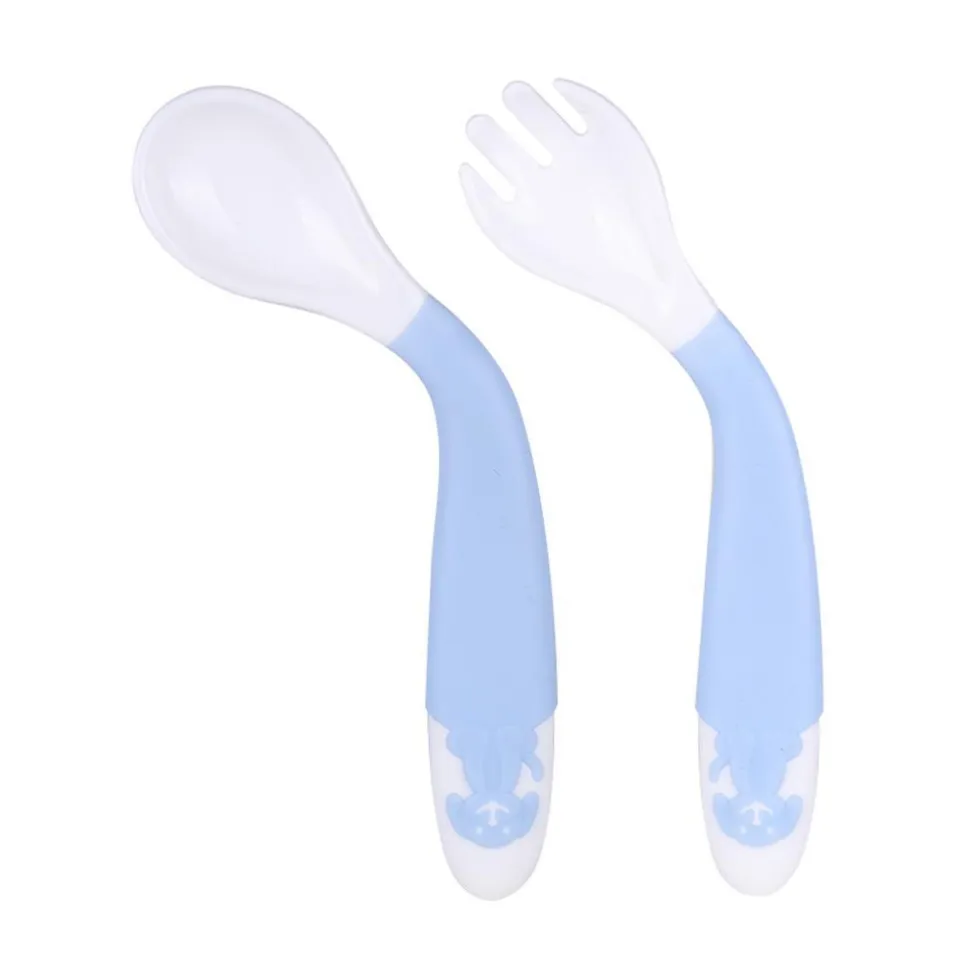 Curved handle baby spoon plastic store