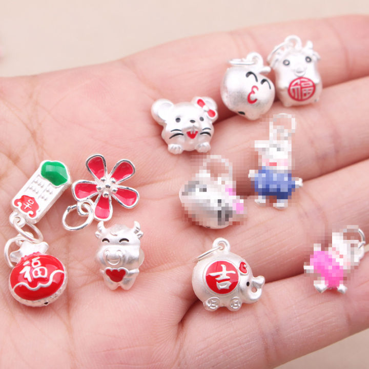 999 Pure Silver 3D Hard Silver Fortune Nafu Smart DIY Bracelet Necklace ...