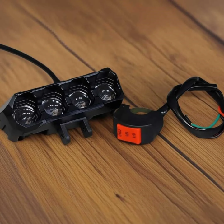 1 Pc TFMOTO 4 SMD 20W Spotlight with Lens – Devil Eye Dual Color Beam ...