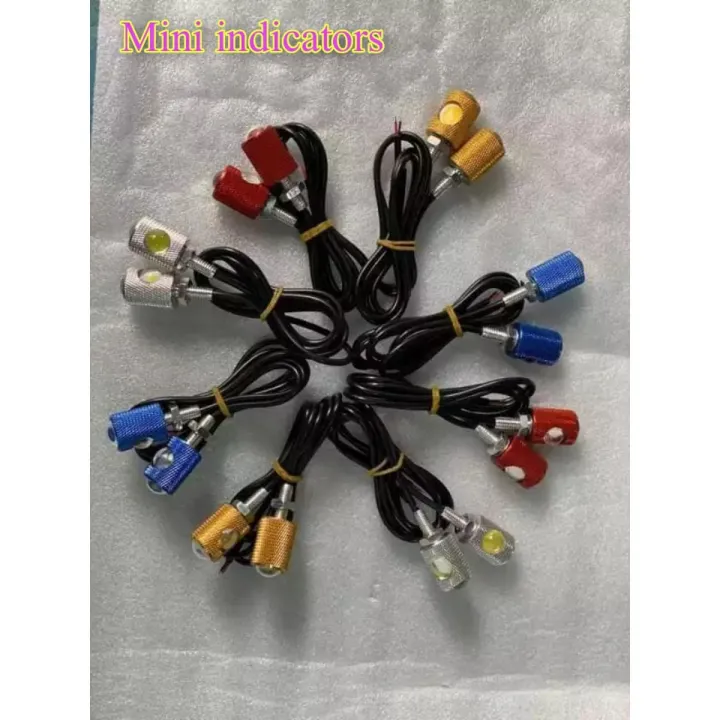 Mini LED Bike Indicators (2/4 Pcs) | Universal Fancy Motorcycle Turn ...