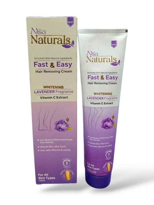 Nisa Naturals Lavender Whitening Hair Removal Cream | Fast Action ...