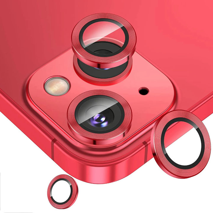 Iphone 14 / 14Plus Camera Rings (Red), Camera Lens Protector, Camera ...