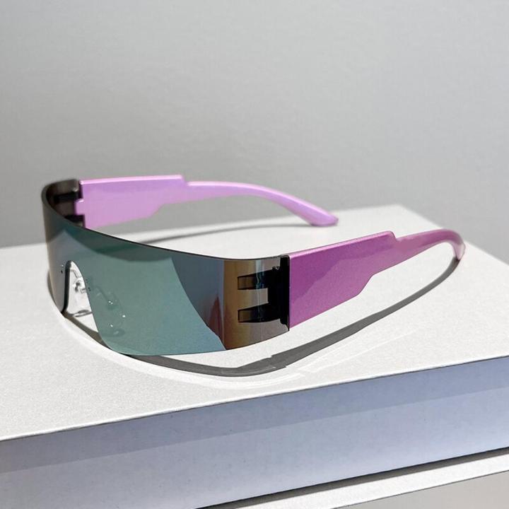 【2023】 GM LUMIAS Y2k Rimless Sunglasses Fashion One-pieces Punk Mirror Shades for Men Trending ...