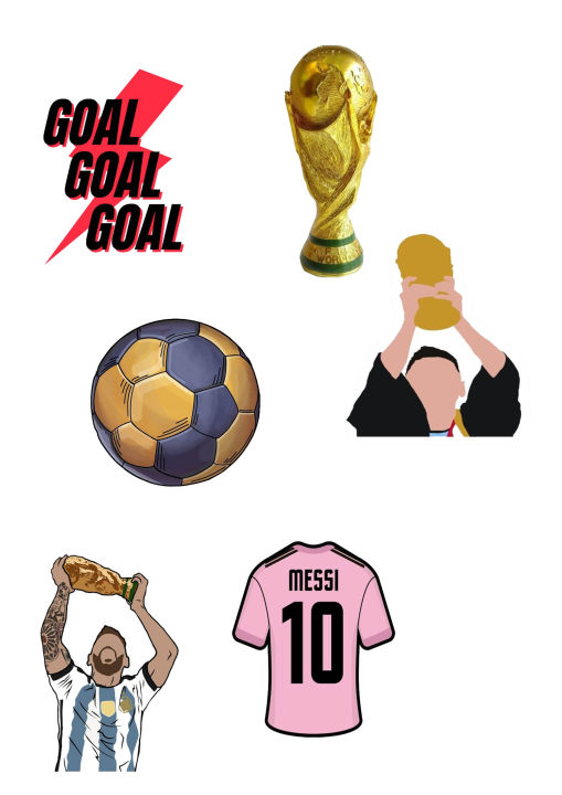Premium FIFA World Cup Football Stickers Pack of 6 Decals for Laptop ...