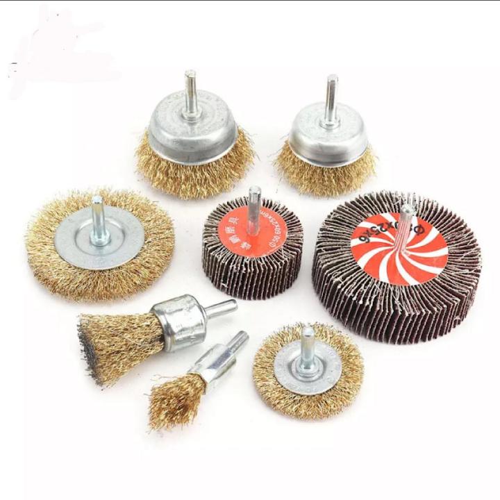 6mm Shank Brass Coated Wire Brush Drill Brush For Removal Rust ...