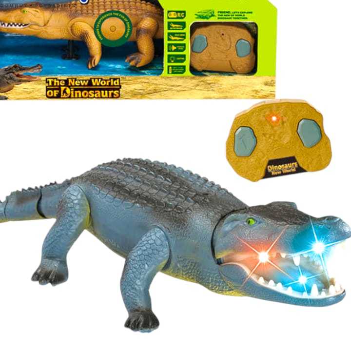 Top Race Remote Control Crocodile, Prank Crocodile RC Animal Toy, Looks ...