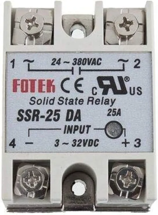 DC To AC SSR-25DA Solid State Relay Module 3-32 VDC /24-380VAC 25A ...