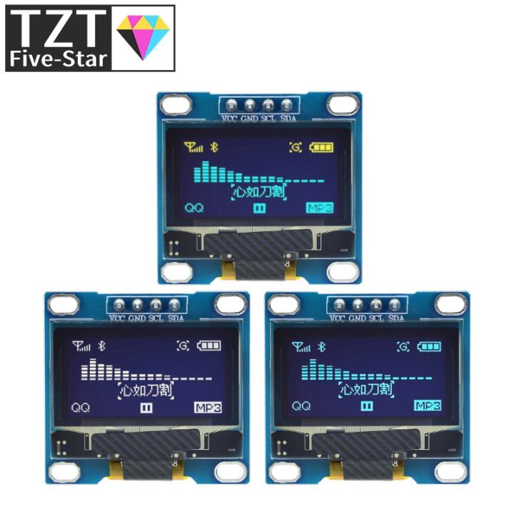 0.96 inch OLED 4PIN 7PIN IIC Serial White Display Module 128X64 I2C ...