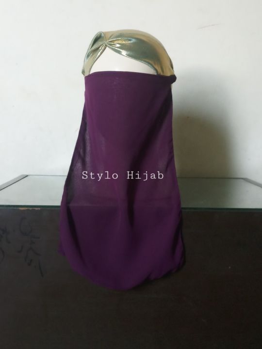 Niqab Patti, Purple Niqab Patti, Niqab, Hijab | Daraz.pk