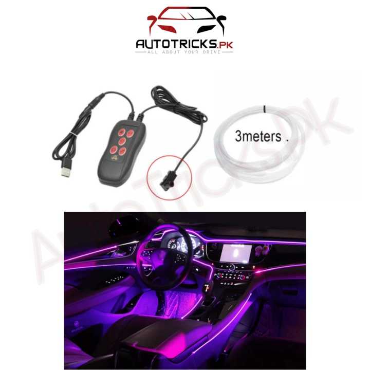 Car Interior Ambiance Neon Light (Remote) High-Quality PVC | Daraz.pk